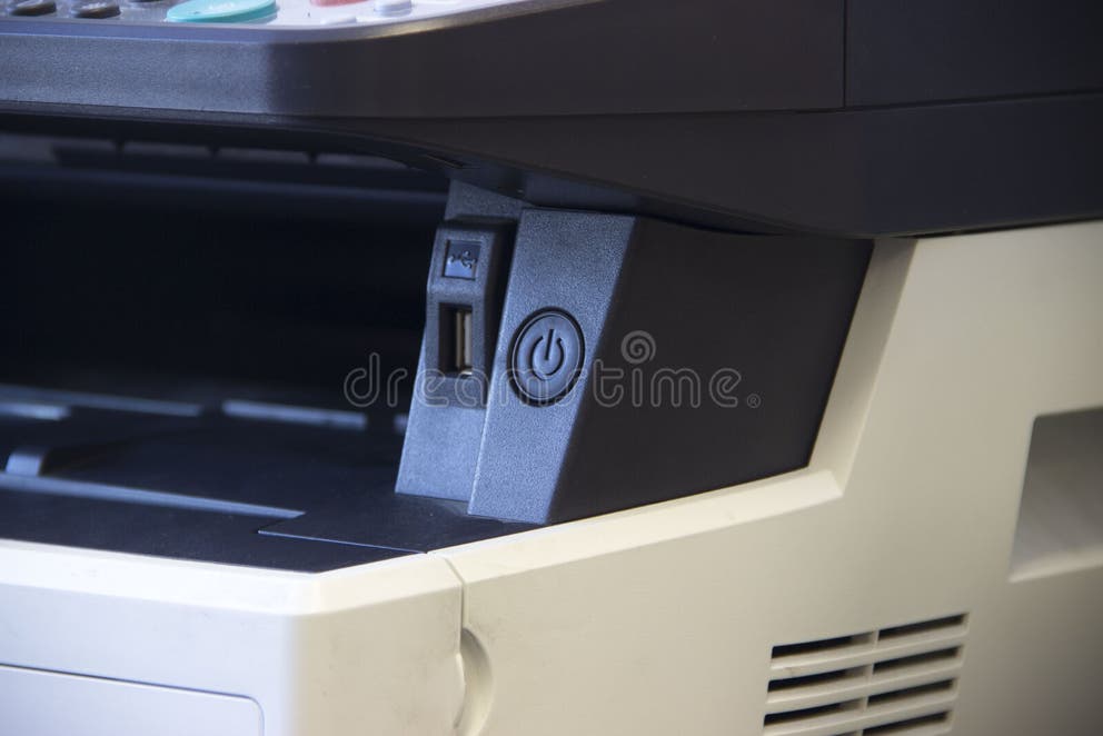 Printer Power Button stock image. Image of printing - 179275521