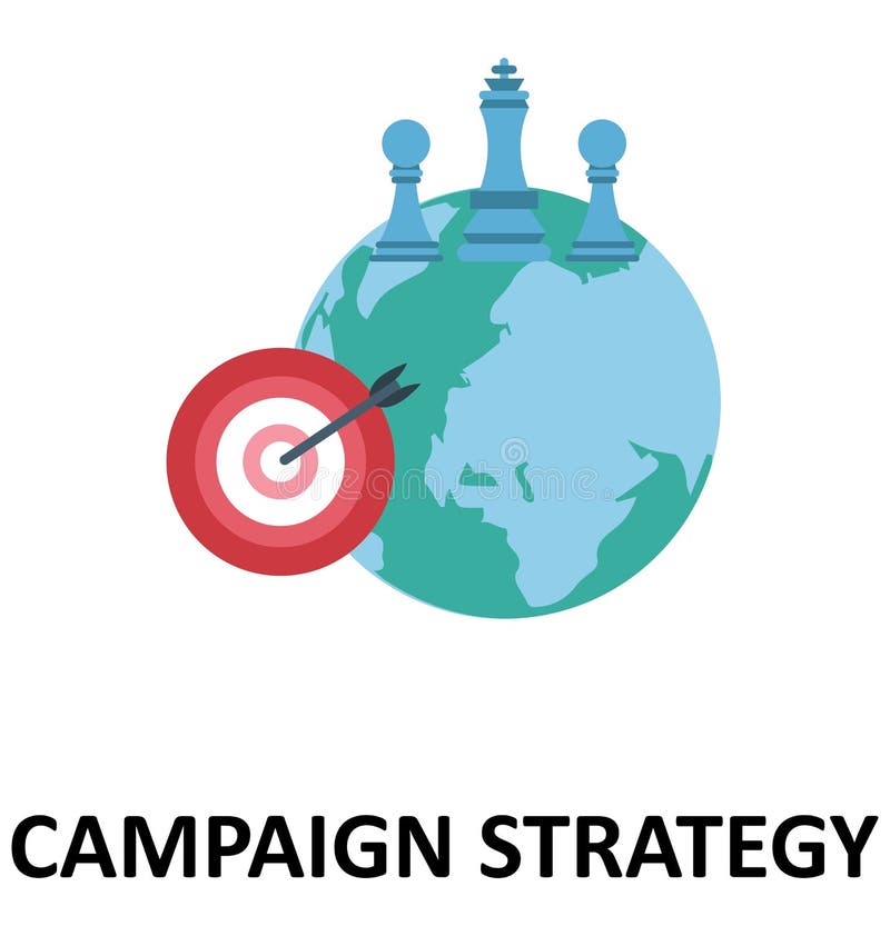 Campaign Strategy Isolated Color Vector Illustration Icon Stock Vector ...