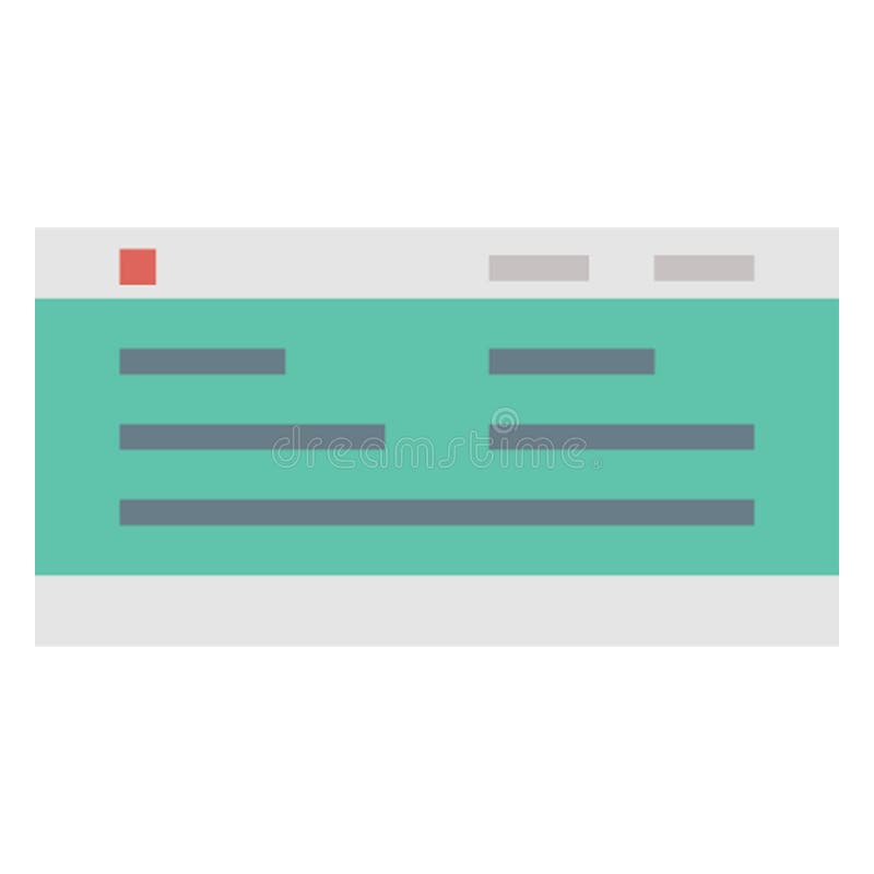 Cheque Color Icon Isolated and Vector that Can Be Easily Modified or ...