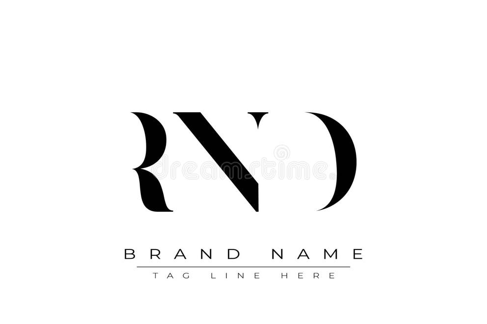 RND Abstract Letter Logo Design Stock Vector - Illustration of ...
