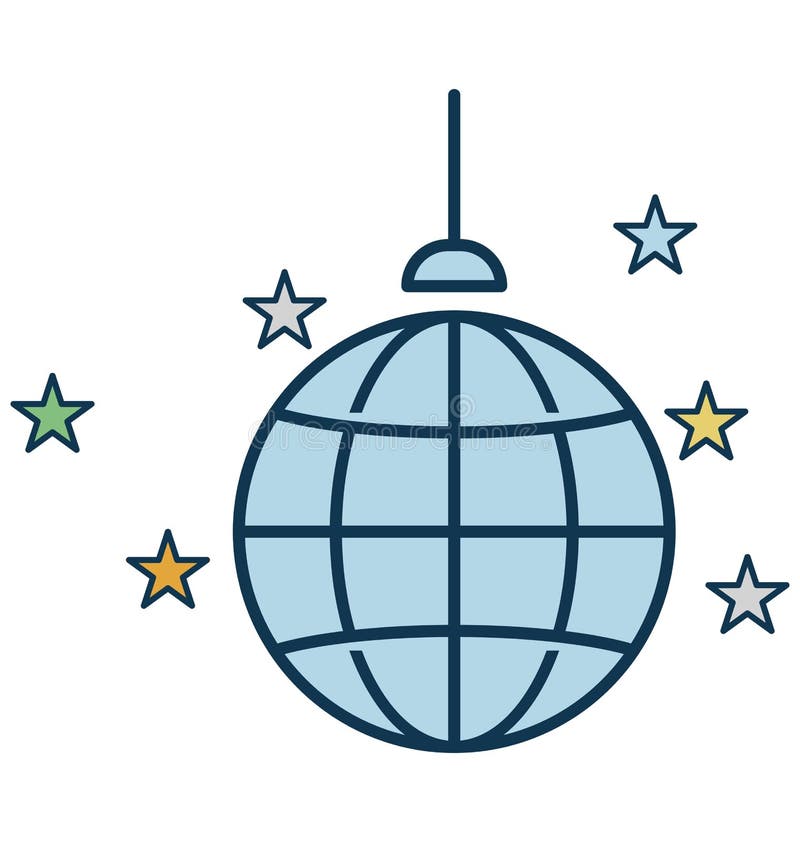 Disco Ball Vector Icon. Isolated Club Ball for Party. Disco Decoration ...