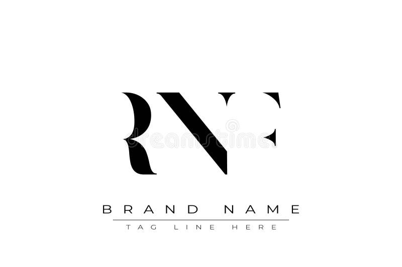 RNF Abstract Letter Logo Design Stock Vector - Illustration of abstract ...