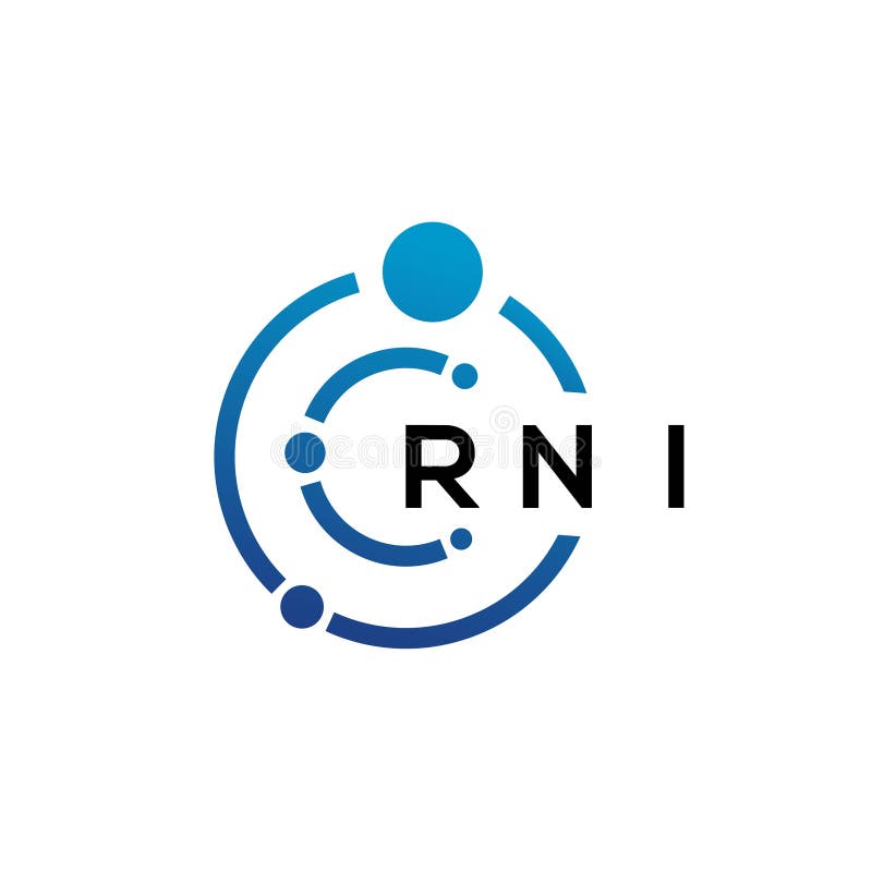 RNI Letter Technology Logo Design on White Background. RNI Creative ...