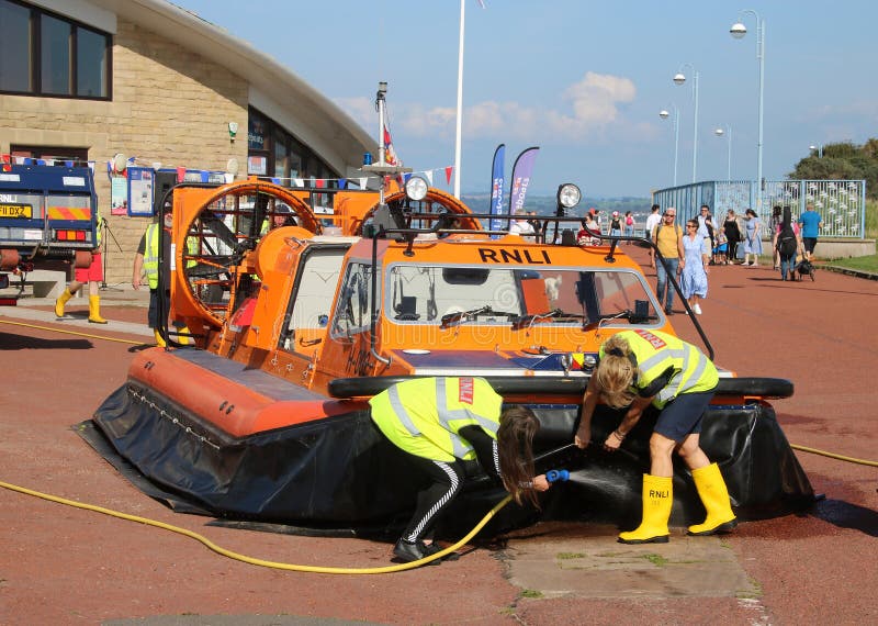 RNLI the Hurley Flyer Hovercraft Morecambe Editorial Stock Photo ...