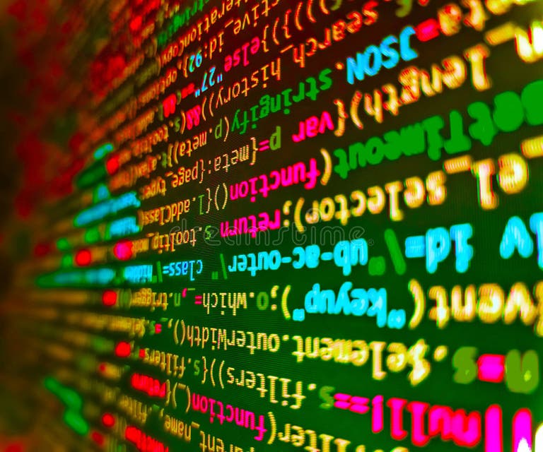 RNN Neural Network Source Code. Developer Working on Program Codes in Office. Big Data and ...