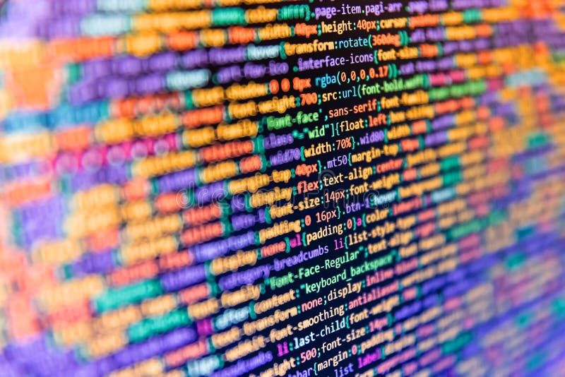 RNN Neural Network Source Code. Software Engineer at Work. Digital Abstract Bits Data Stream ...