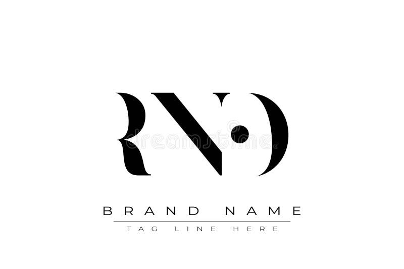RNO Abstract Letter Logo Design Stock Vector - Illustration of sign ...