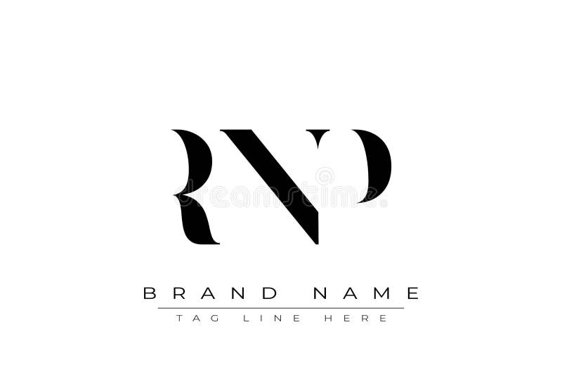 RNP Abstract Letter Logo Design Stock Vector - Illustration of ...
