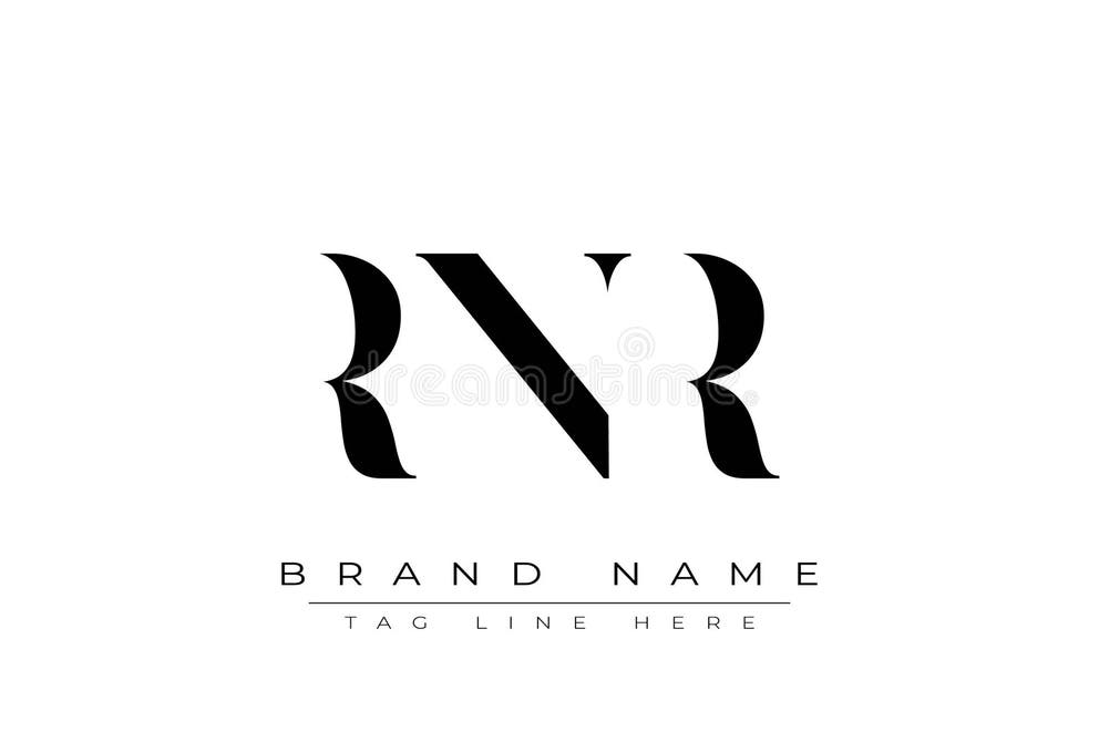 RNR Abstract Letter Logo Design Stock Vector - Illustration of letter ...