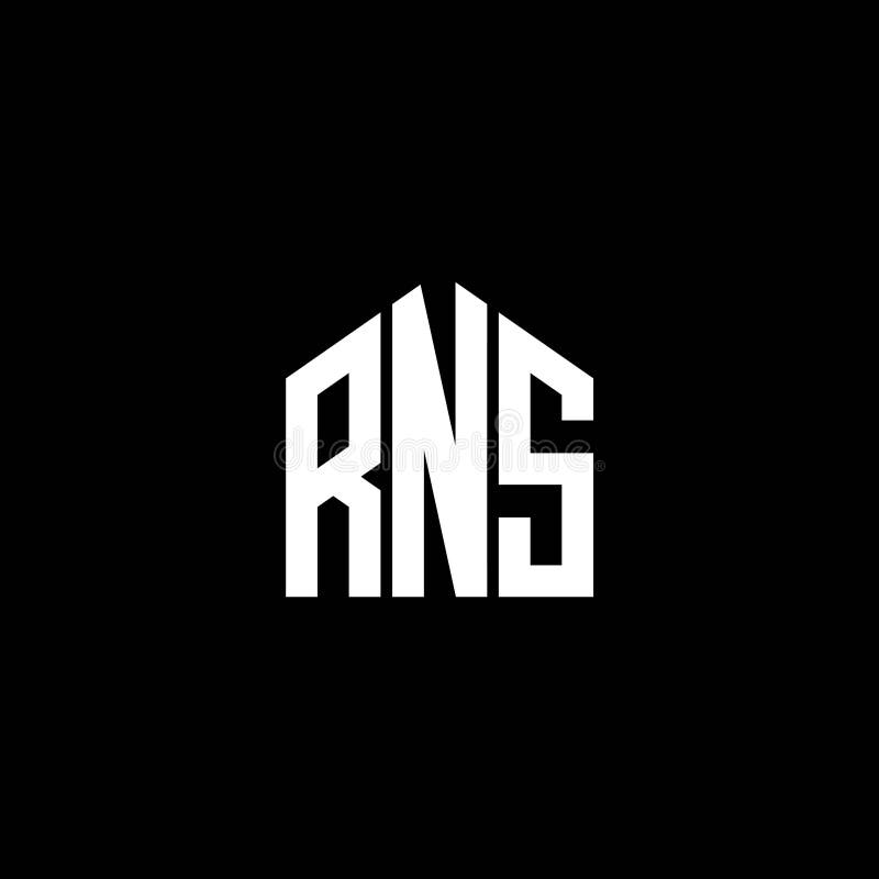 RNS Letter Logo Design on BLACK Background. RNS Creative Initials ...