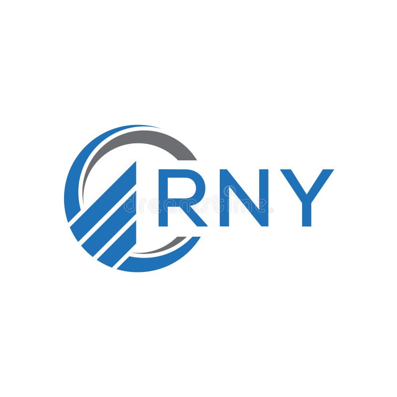RNY Abstract Technology Logo Design on White Background. RNY Creative ...