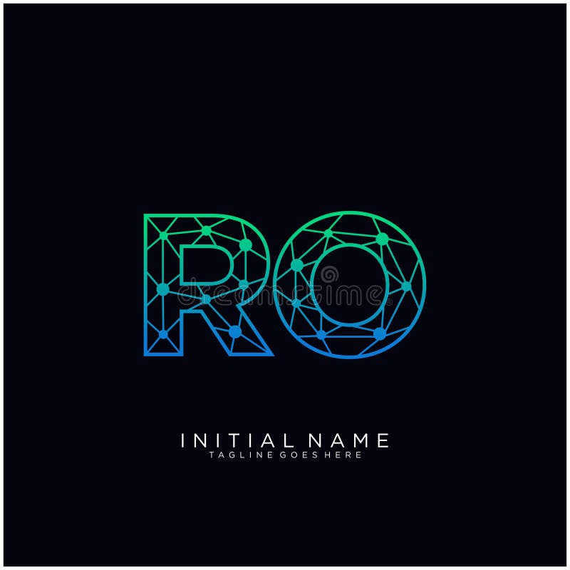 RO Letter Logo Icon Design Template Elements Stock Vector ...