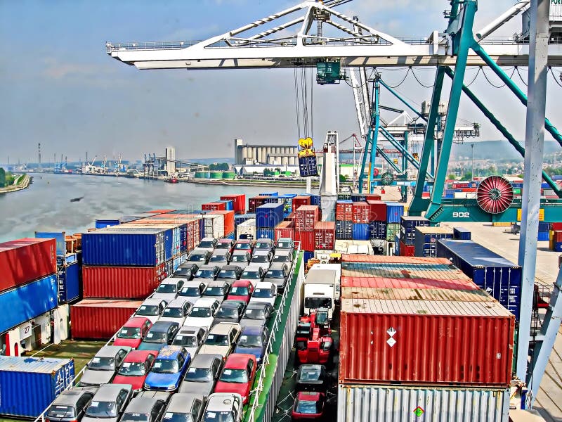 Ro-Ro Ship. the Upper and Inner Decks are Used for Loading and ...