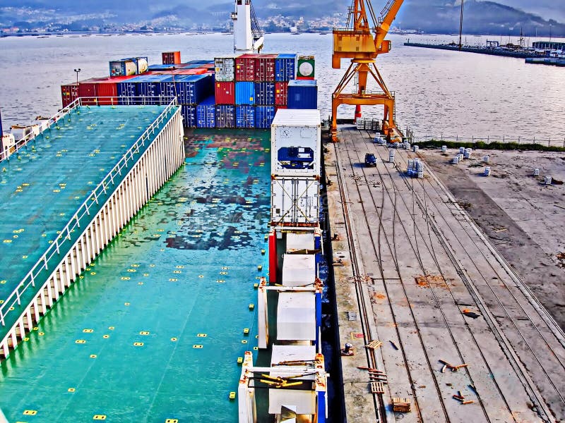 Ro-Ro Ship. the Upper and Inner Decks are Used for Loading and ...