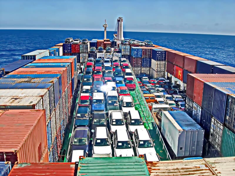 Ro-Ro Ship. the Upper and Inner Decks are Used for Loading and ...