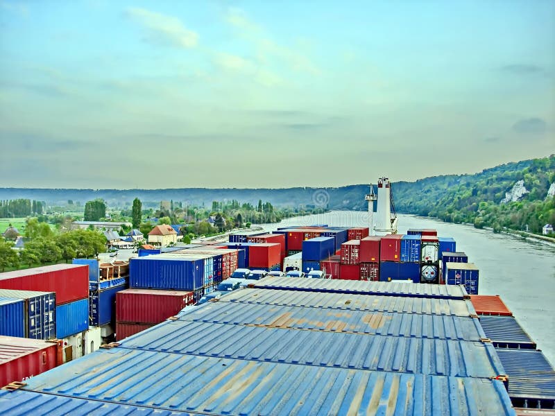 Ro-Ro Ship. the Upper and Inner Decks are Used for Loading and ...