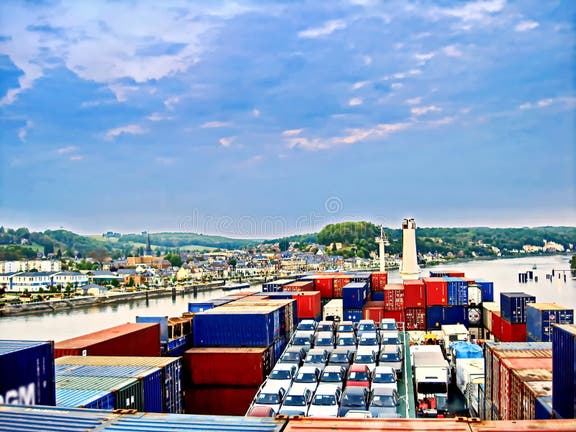 Ro-Ro Ship. the Upper and Inner Decks are Used for Loading and ...