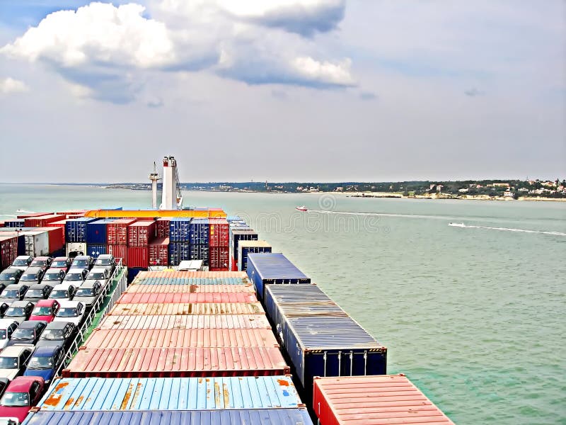 Ro-Ro Ship. the Upper and Inner Decks are Used for Loading and ...