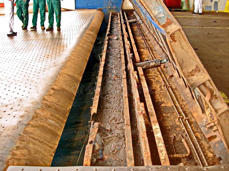 Ro-Ro Ship. the Ramp are Used As Main Way for Loading and Unloading ...