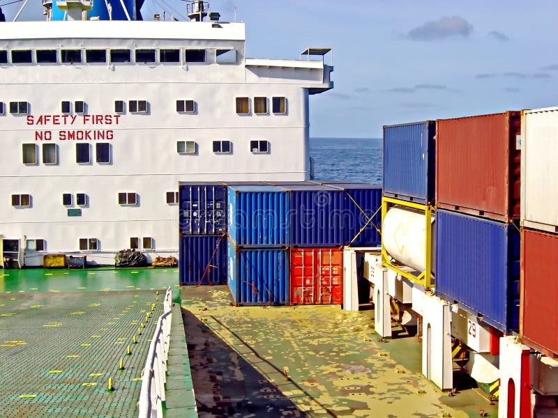 Ro-Ro Ship. the Upper and Inner Decks are Used for Loading and ...