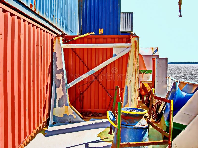 Ro-Ro Ship. the Upper and Inner Decks are Used for Loading and ...