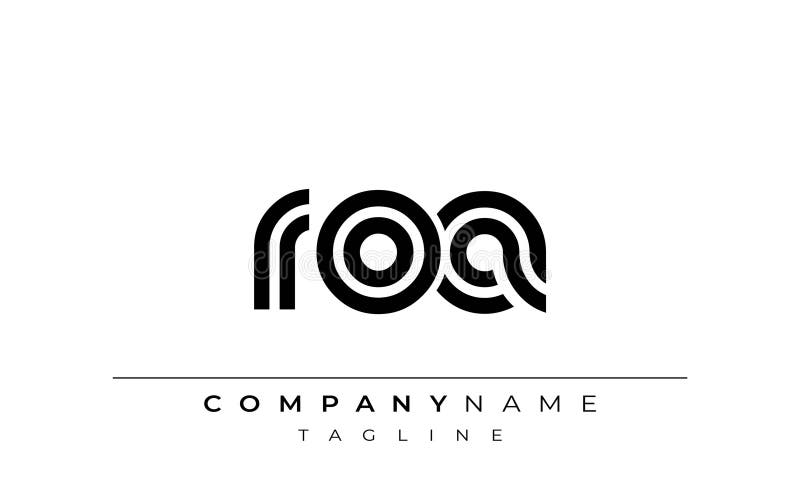 ROA Creative Unique Modern Letter Logo Design Stock Illustration ...