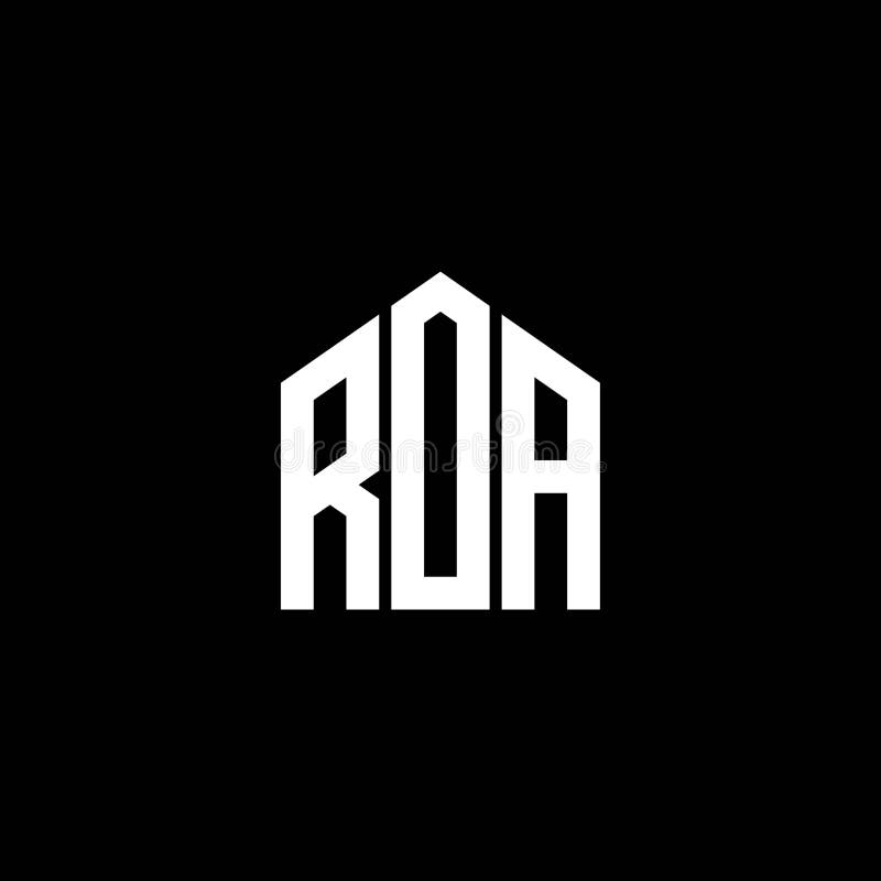 ROA Letter Logo Design on BLACK Background. ROA Creative Initials ...