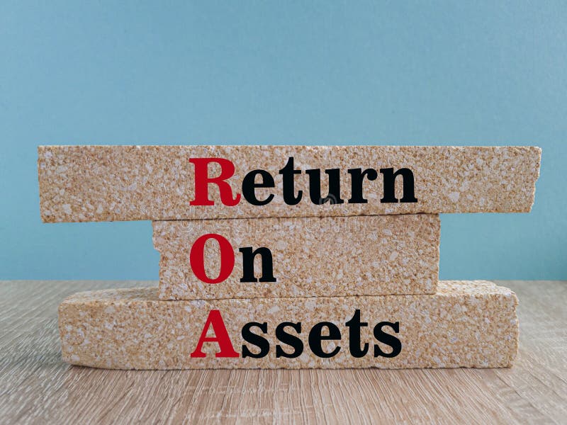 Roa Return On Assets Symbol Brick Blocks With The Inscription Return
