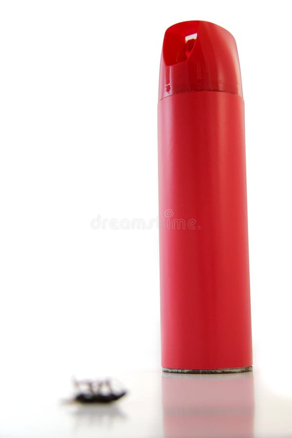 Red, Tall Bug Spray Can stock photo. Image of vertical - 33442162