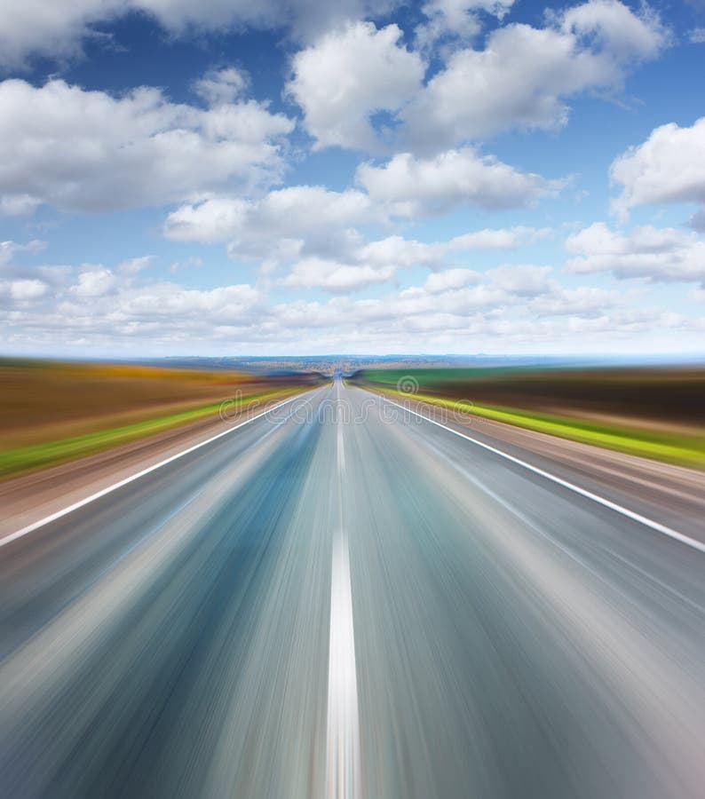 Motion blur on road stock photo. Image of field, green - 31730560