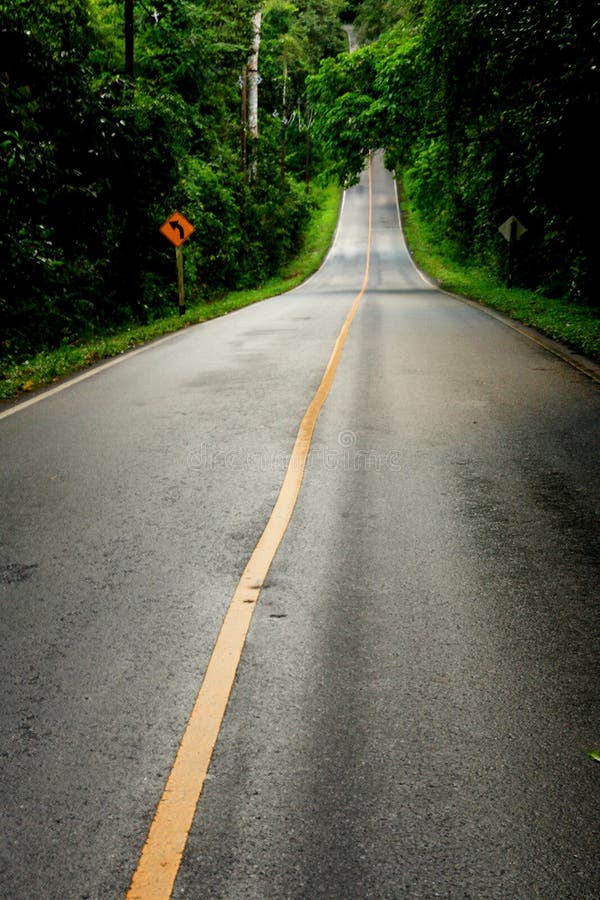 Sunlit road of Sikkim stock photo. Image of direction - 92273766