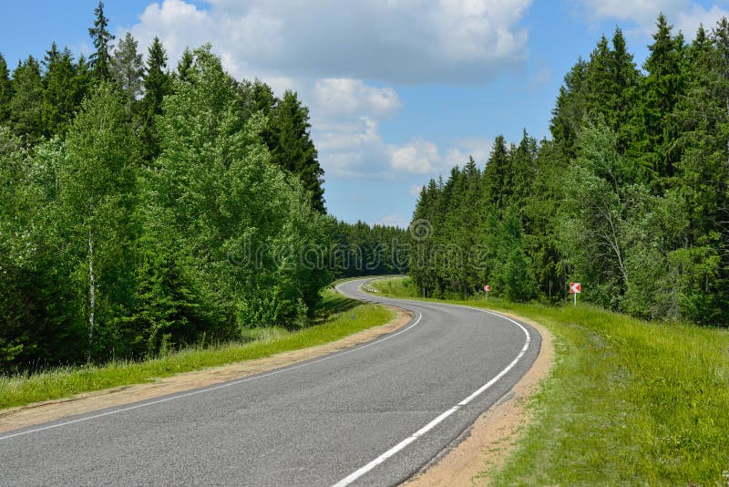 Belarus. the Road To Belovezhskaya Pushcha. May 23, 2017 Editorial ...
