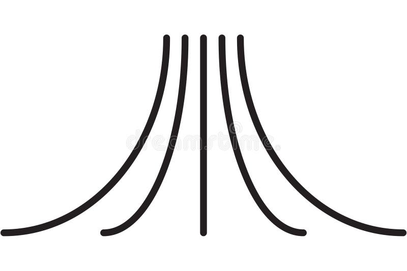 Slippery Road Sign, Abstract Wavy, Waving, Billowy and Undulating Lines ...