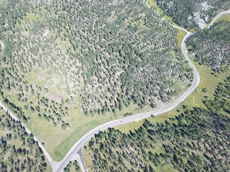 Road from above stock photo. Image of waterway, estate - 266077384