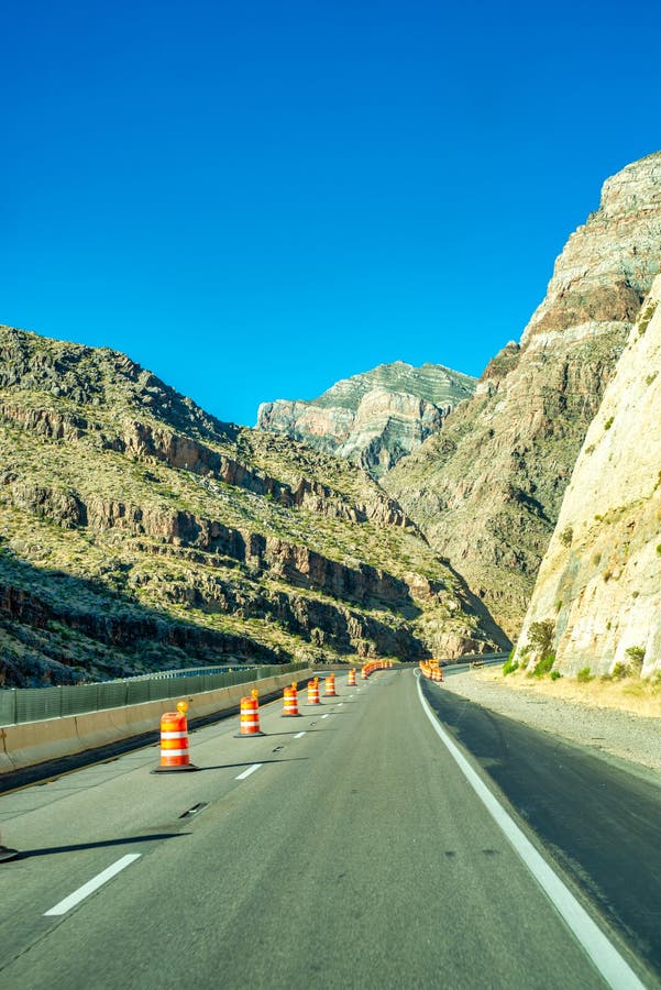 Road Across Nevada Landscape in Summer Season Stock Photo - Image of ...