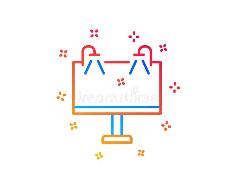 Road Ads Banner Line Icon. Advertisement Sign. Vector Stock Vector ...