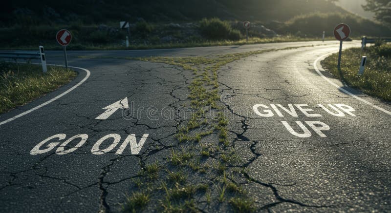 The Road Ahead Choice and Determination a Split Road Symbolizes Life ...