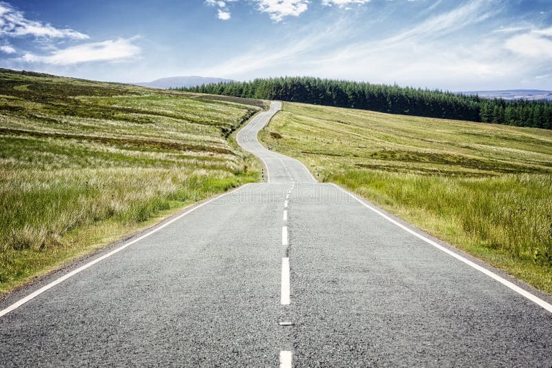 Road Ahead Disappearing into the Distance Stock Image - Image of ...