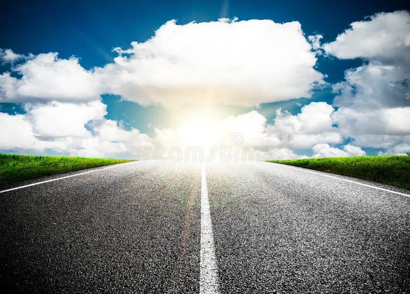 Road ahead into the future stock image. Image of asphalt - 111163725