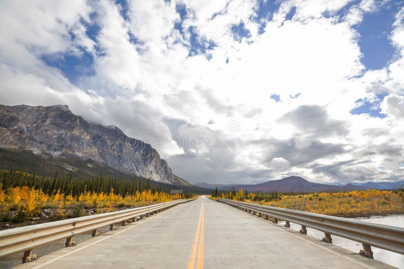 Road in Alaska stock image. Image of mountainous, hill - 260908297