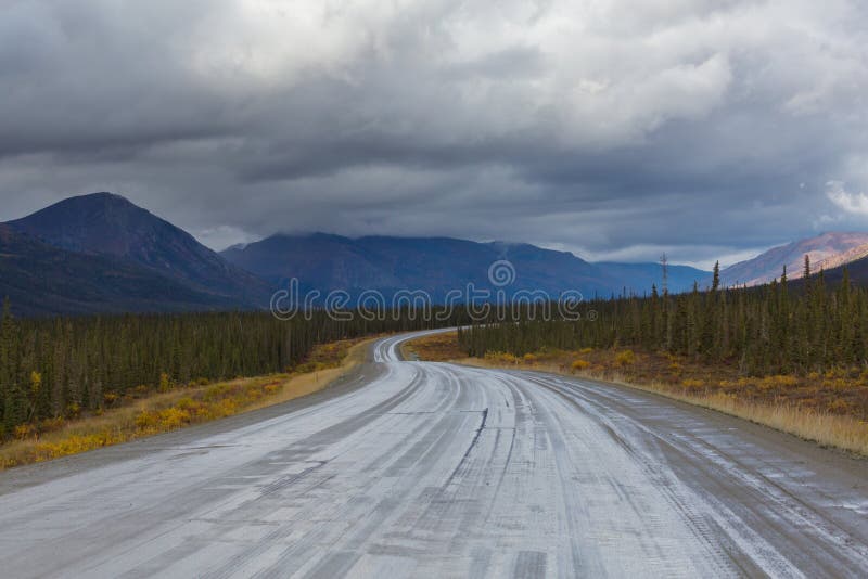 Road in Alaska stock image. Image of north, forest, park - 260908305