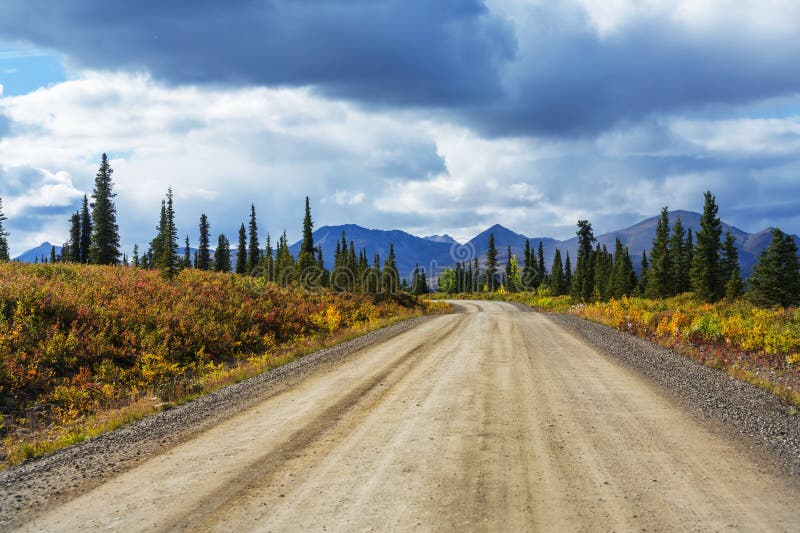Road in Alaska stock photo. Image of mountainous, green - 278117046