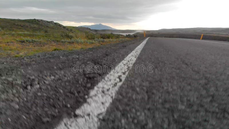 Road Along Beautiful Countryside, View from the Ground Stock Photo ...