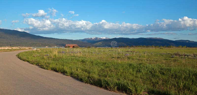 Road Along Snake River in Alpine Wyoming Stock Photo - Image of united ...