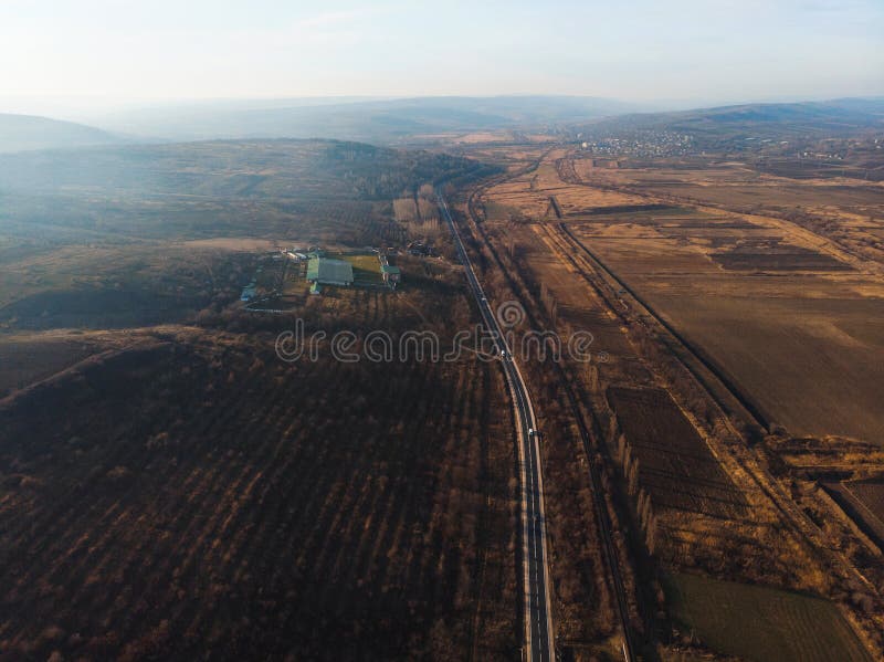 Road Along Touristic Complex in Forest Stock Image - Image of ...