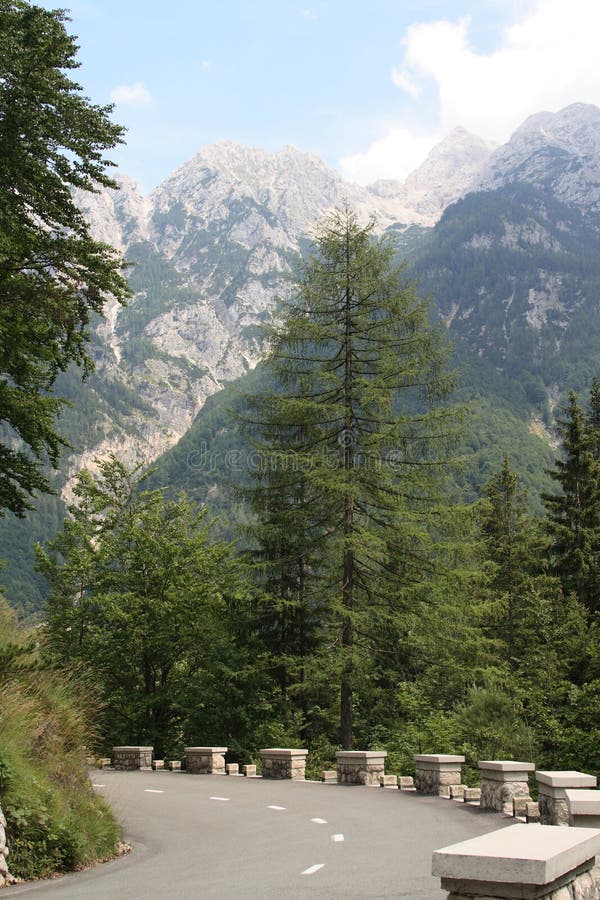 Road in Alps stock photo. Image of alps, road, bled, rain - 11886004
