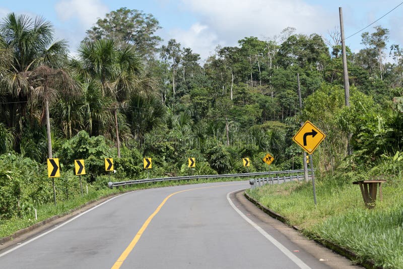 Road through the Amazon Area of Ecuador Stock Image - Image of outdoors ...