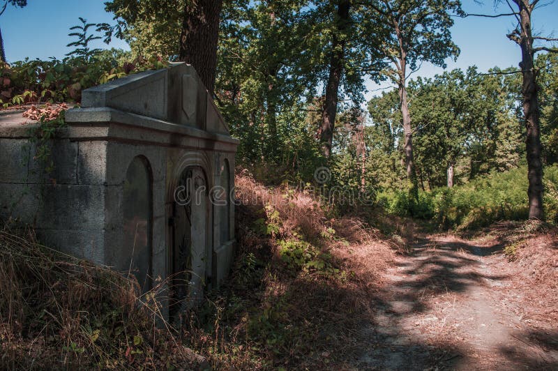 Road and ancient crypts stock photo. Image of stone - 165402604