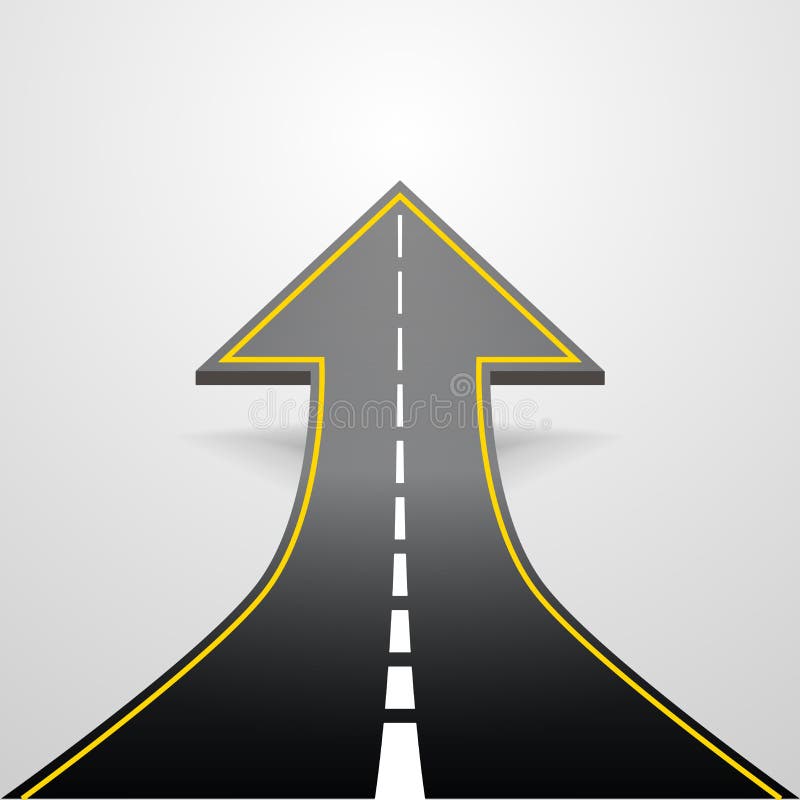 Road arrow stock illustration. Illustration of business - 47395321