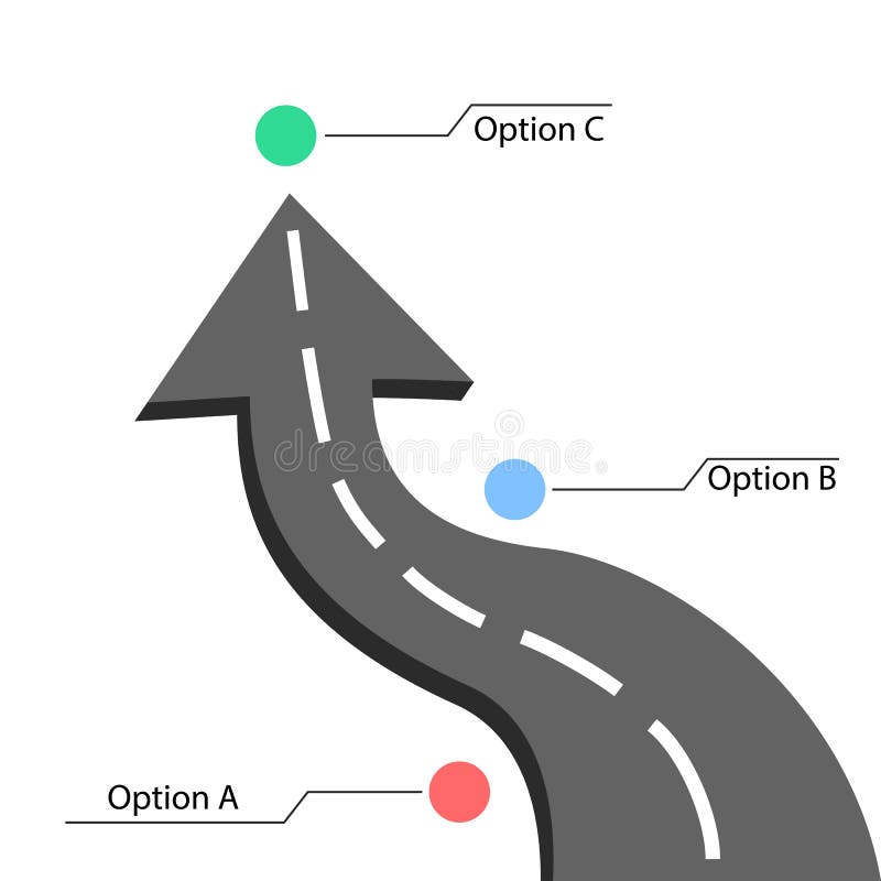 Road Arrow Infographic Design Stock Vector - Illustration of concept ...